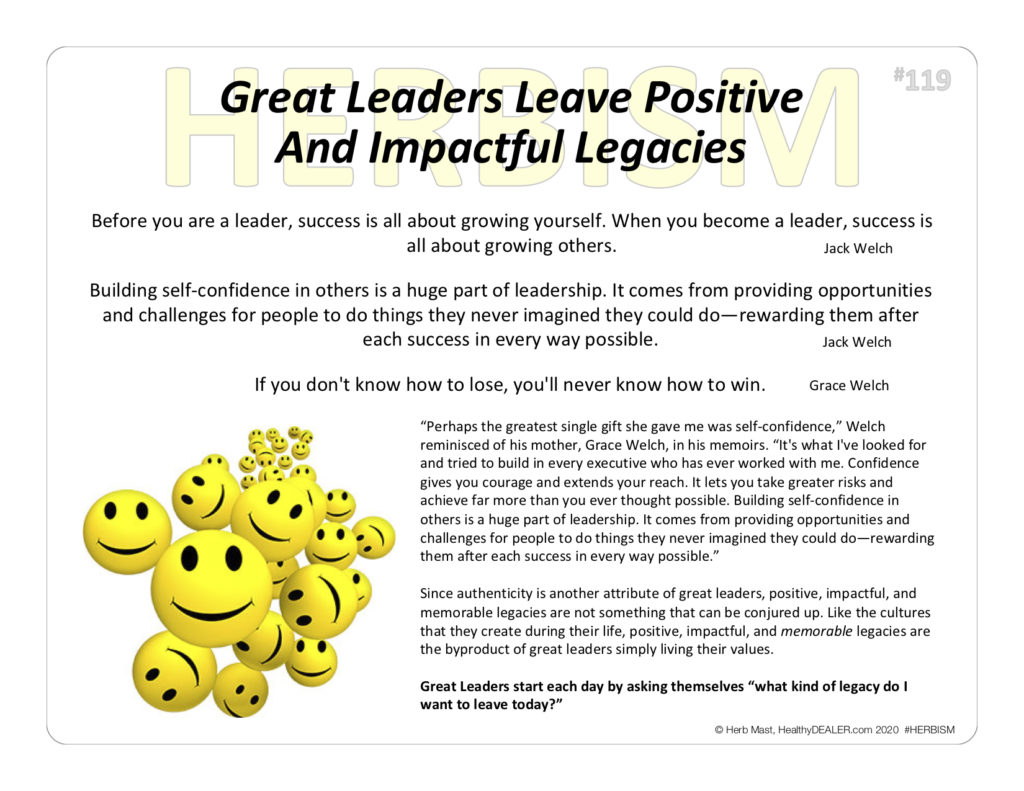 HERBISM #119 – Great Leaders Leave Positive and Impactful Legacies ...
